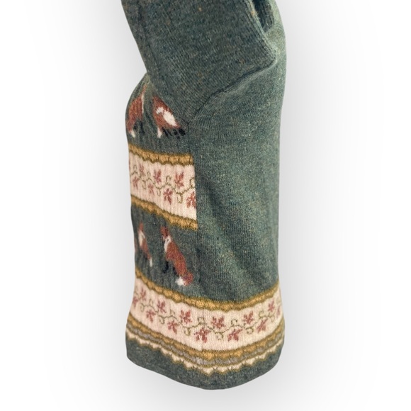 Vintage | Sweaters | Vintage English Country Fox Wool Sweater Large ...